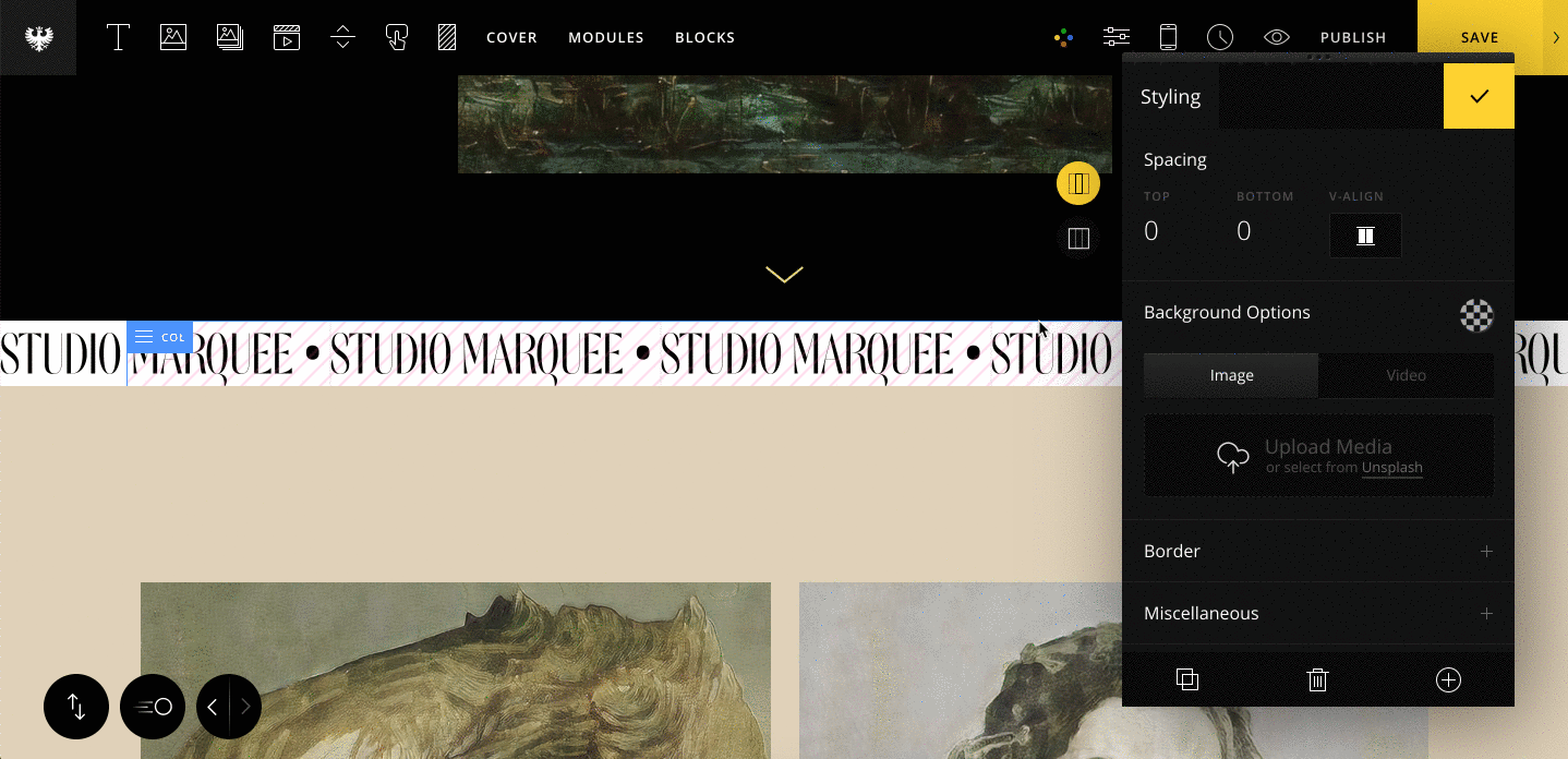 Creating A Scrolling Marquee Effect With Code For Semplice 5 And Older